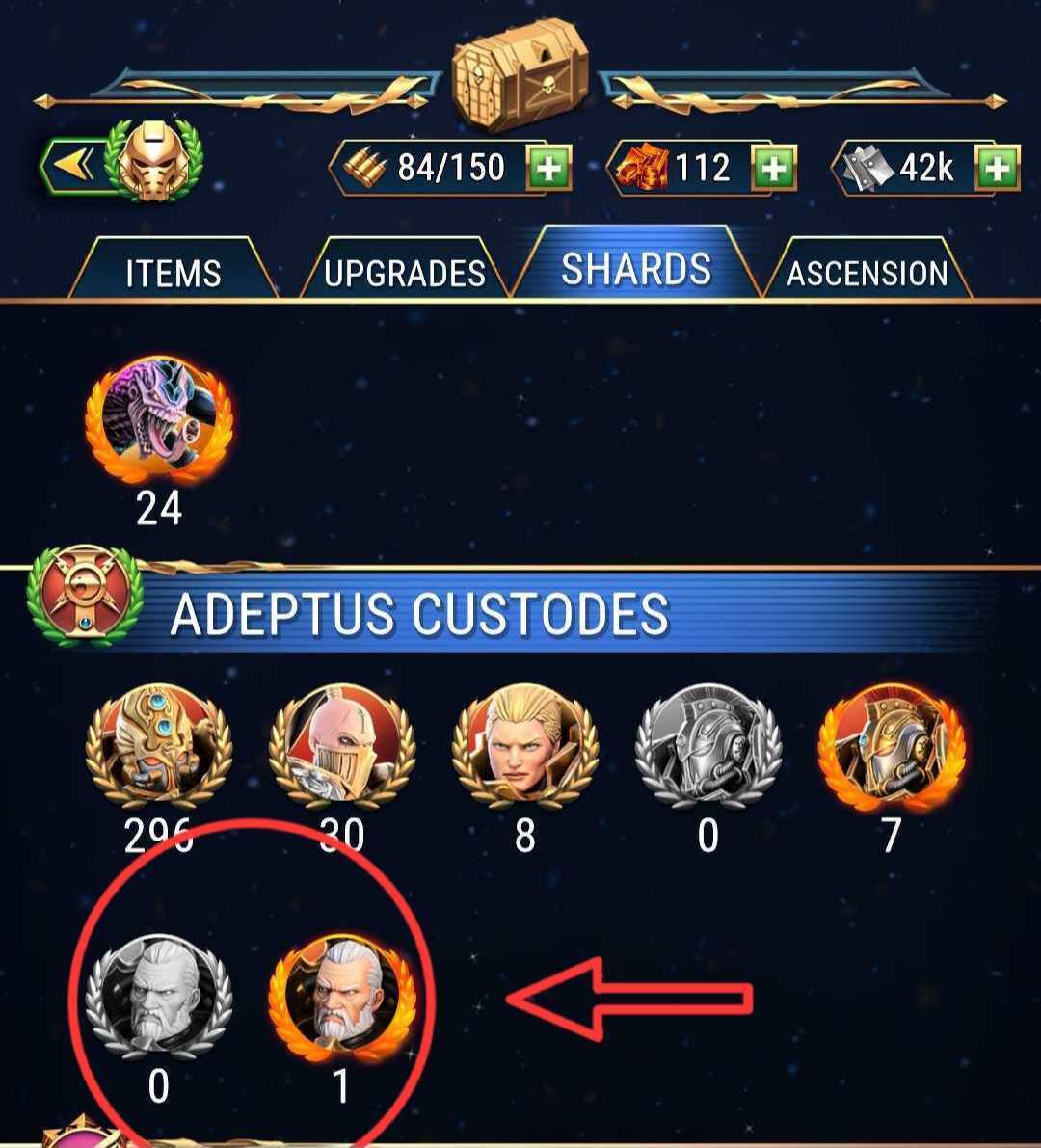 Why can’t I promote my Legendary character or see their shards? – Tacticus
